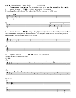 Aural Skills II Spring 2021 Syllabus - University of Denver, Lamont ...