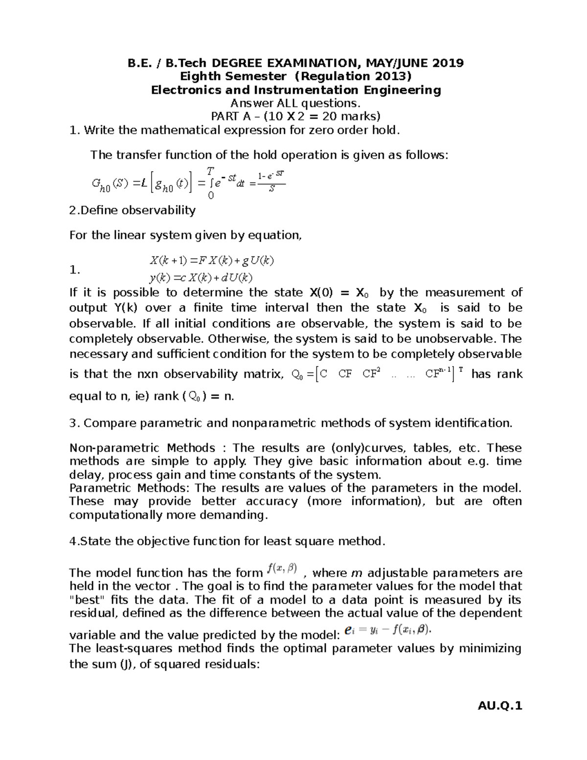 Exam 22 April 2019, questions and answers - B. B DEGREE EXAMINATION ...