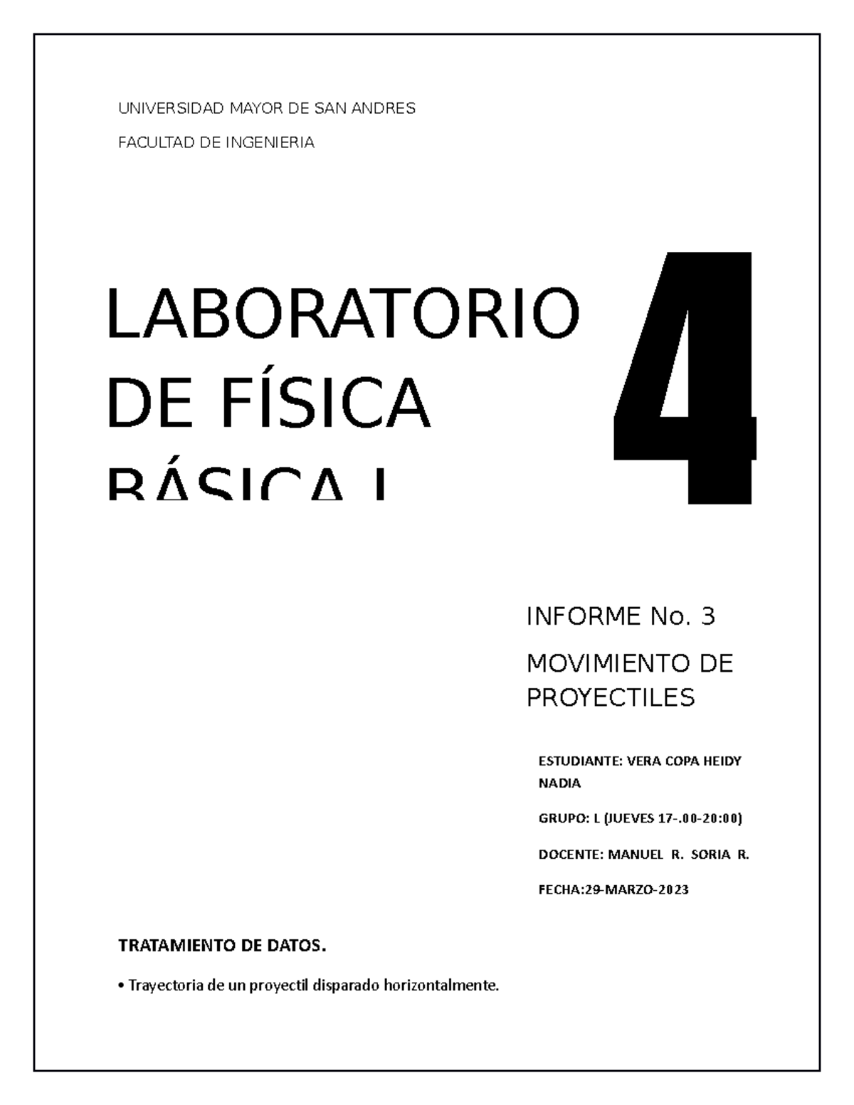 LAB-FIS MPR - De ayuda - ####### UNIVERSIDAD MAYOR DE SAN ANDRES ####### FACULTAD DE INGENIERIA ...
