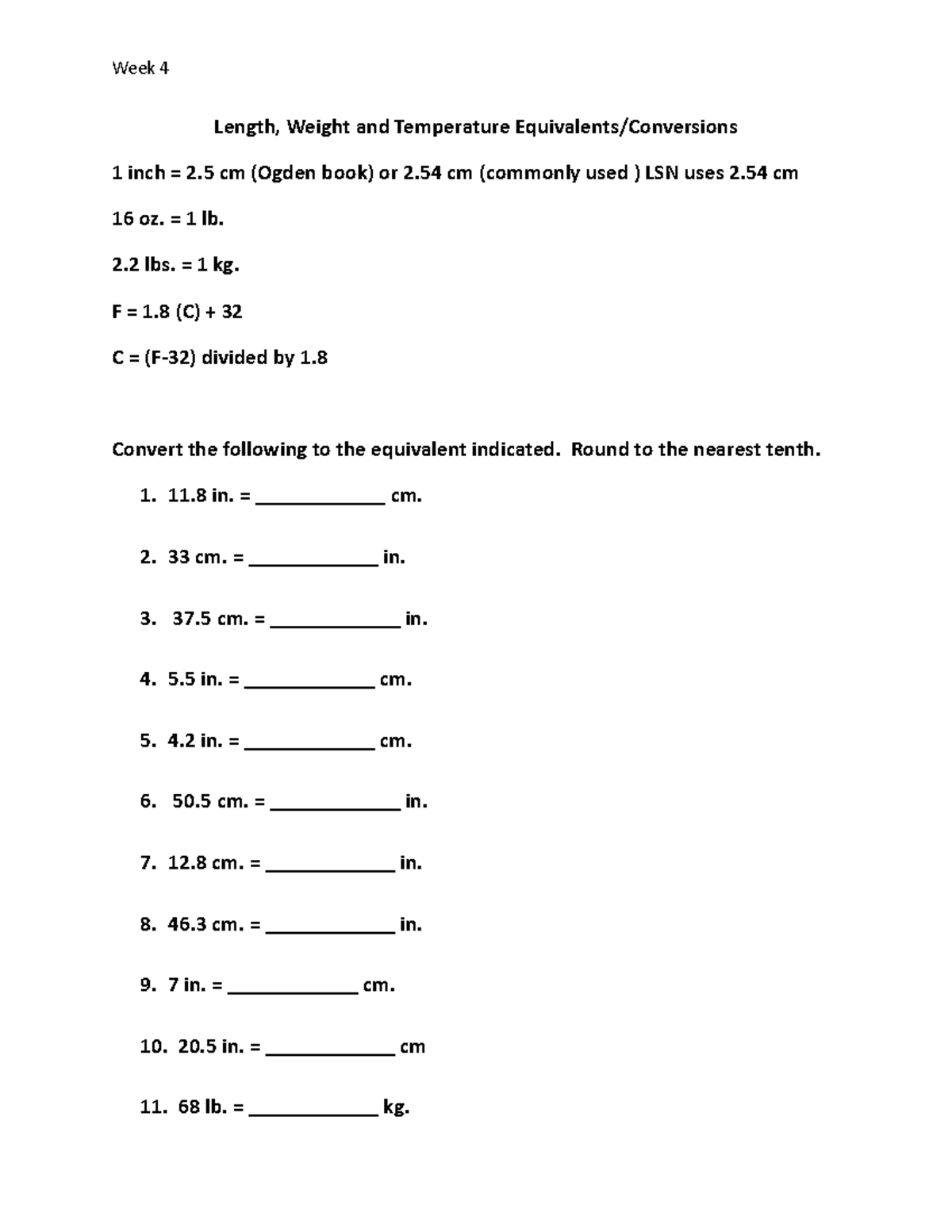 Clin Calc Week 4 - These are calculation questions to help practice for ...