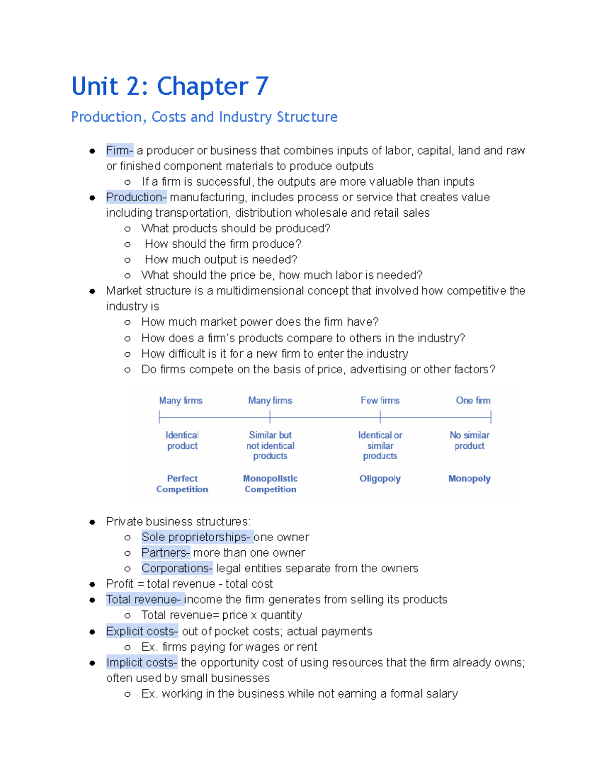 Macroeconomics: Unit 2 Chapter 7 - Unit 2: Chapter 7 Production, Costs ...