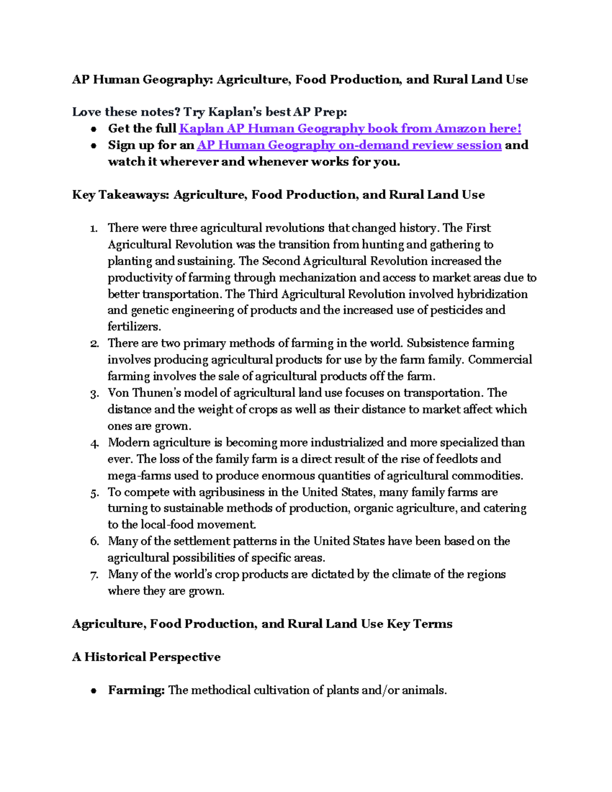 Ap Human Geography Agriculture Kahoot at Charles Blalock blog