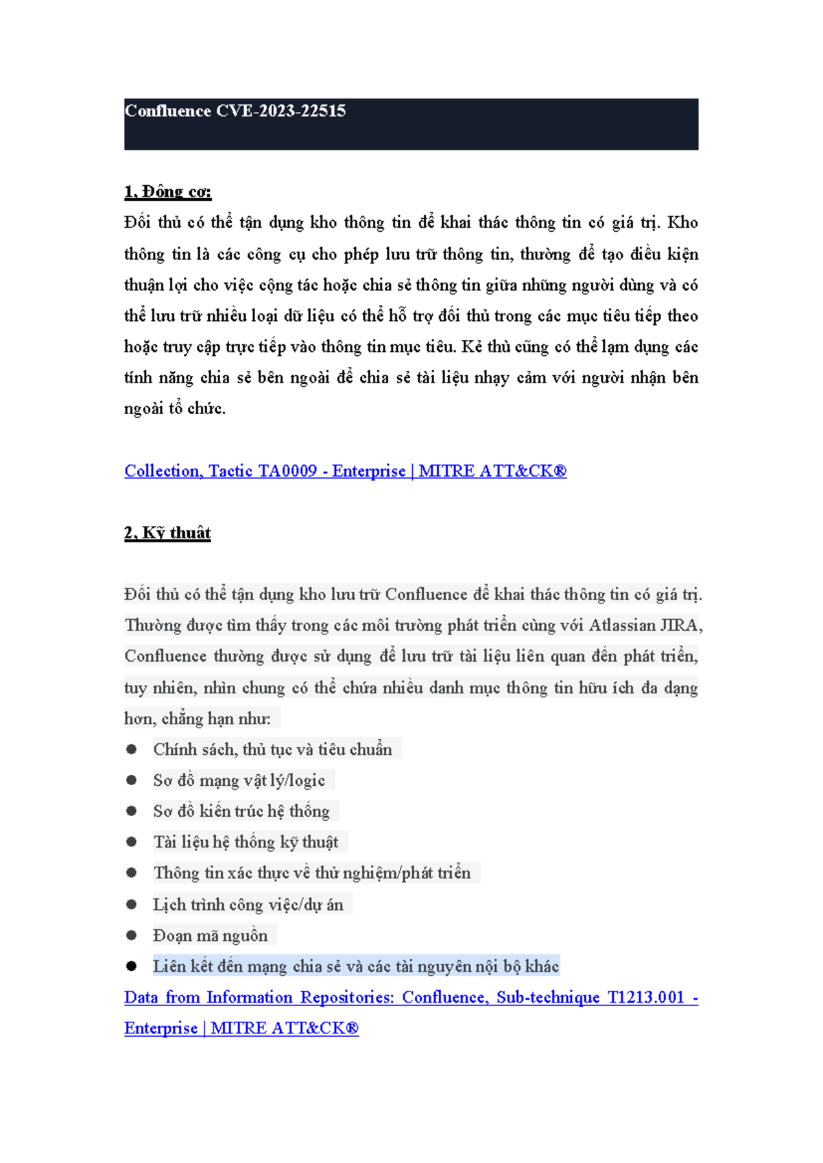 Confluence-CVE - hjhjhjh - Confluence CVE-2023- 1, Động cơ: Đối thủ có ...
