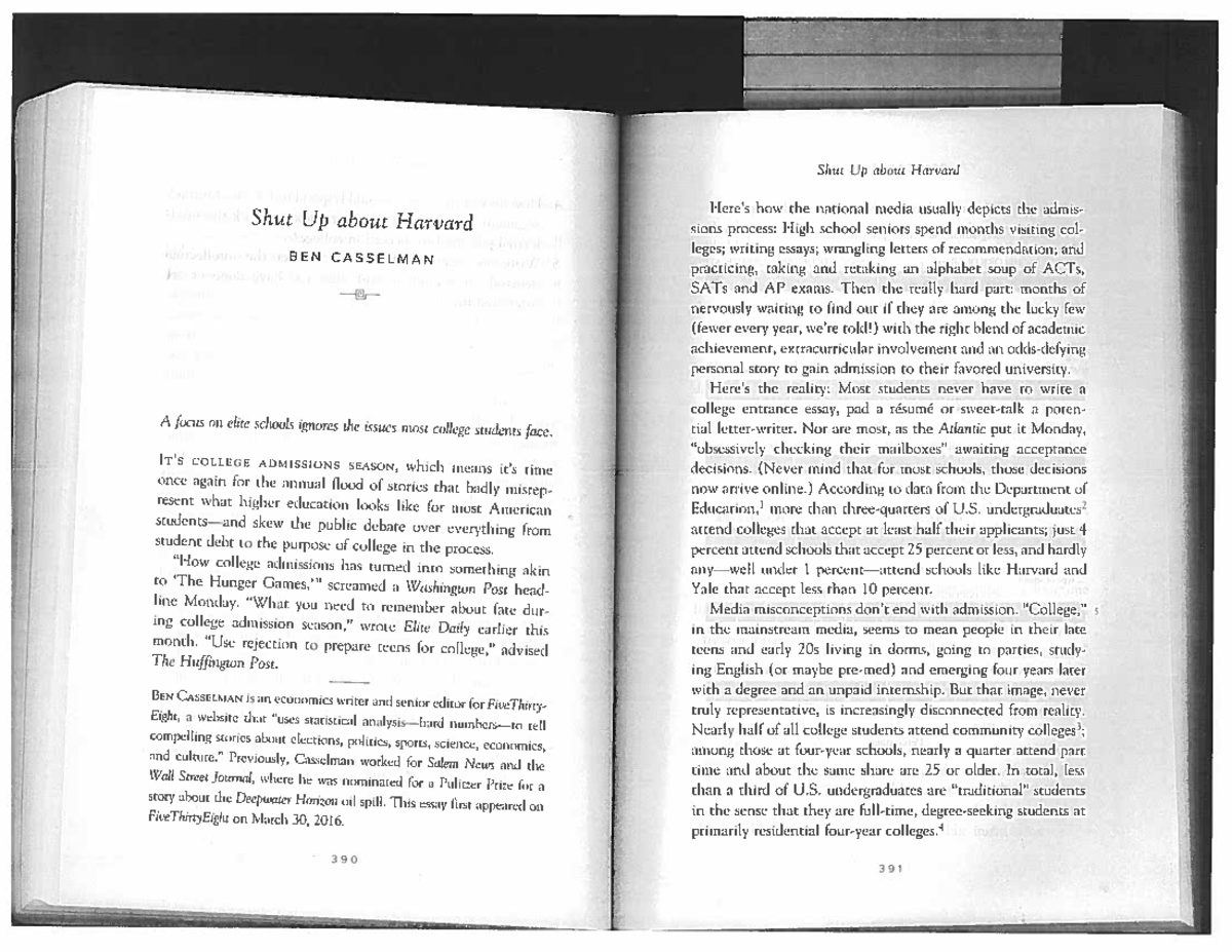 Shut Up About Harvard - Lecture notes All - MAR1001 - Studocu