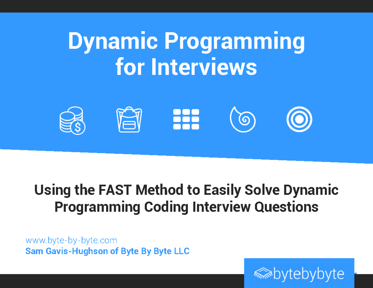 Dynamic Programming for Interviews - Introduction Page 1 Dynamic ...