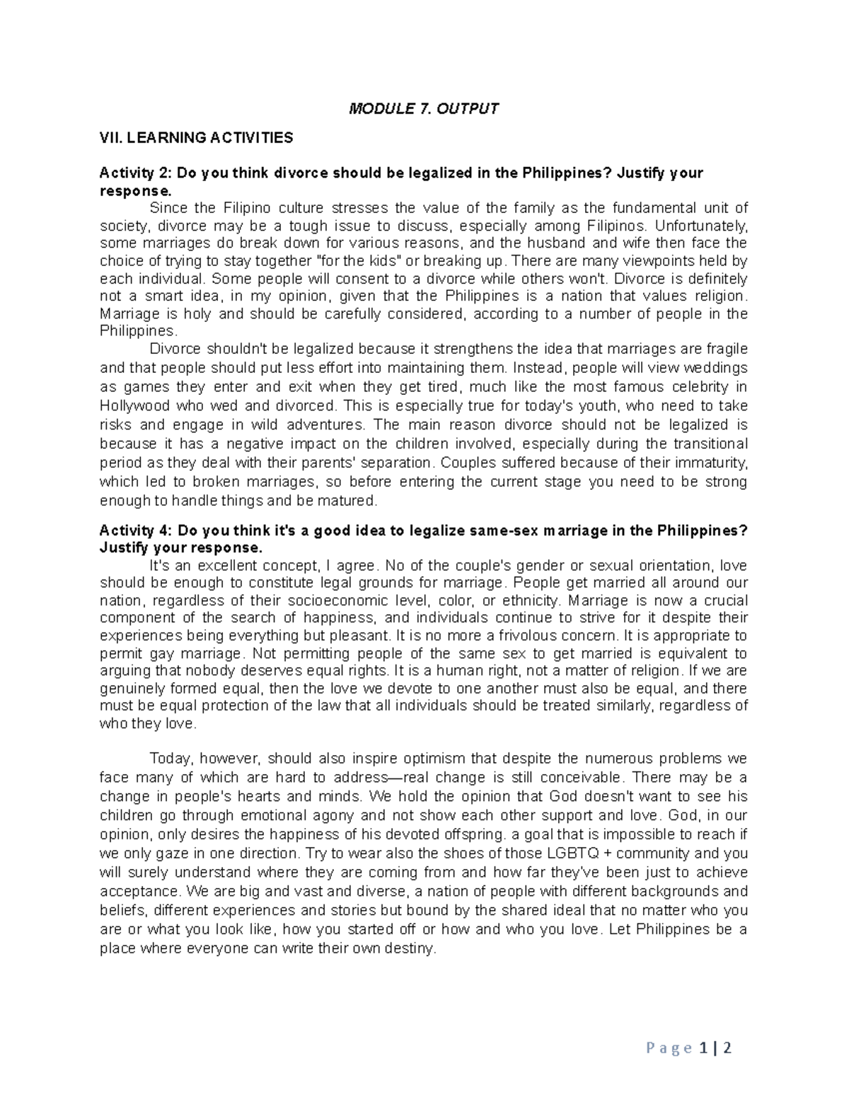 Module 7 - Practice materials should be student-centered, describing ...