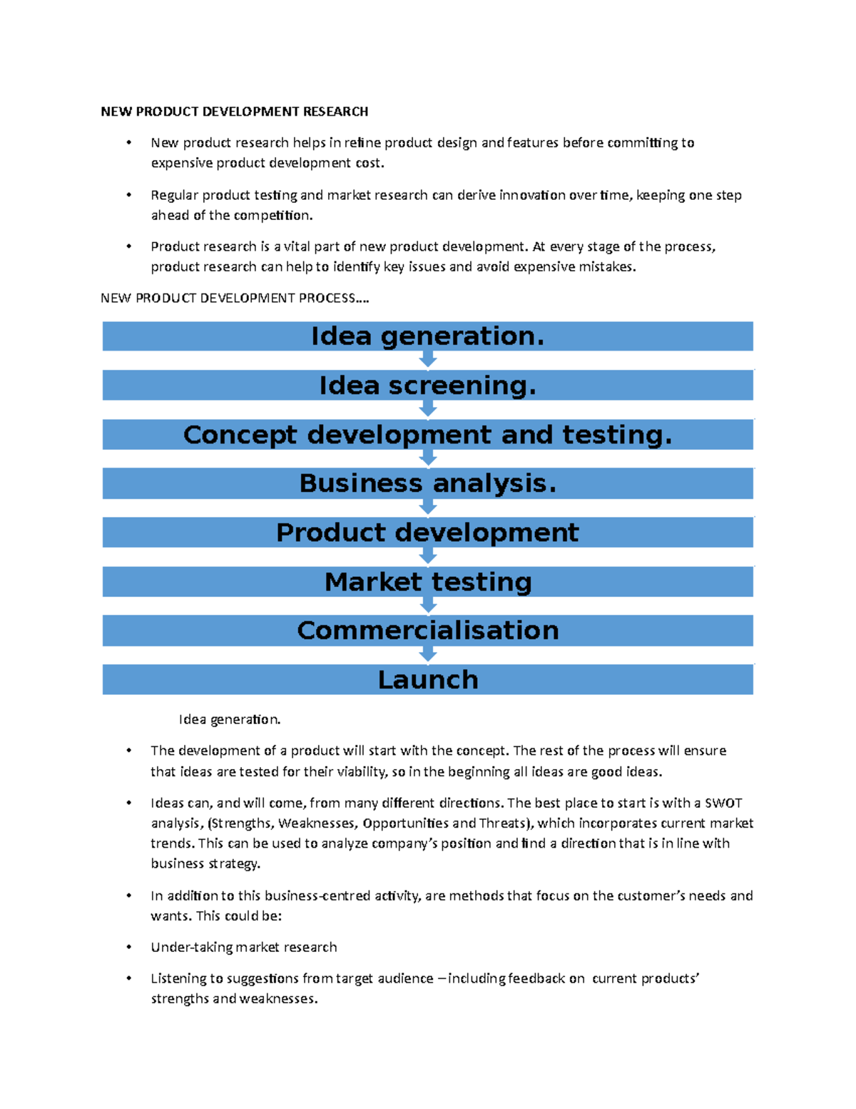 NEW Product Development Research - NEW PRODUCT DEVELOPMENT RESEARCH New ...