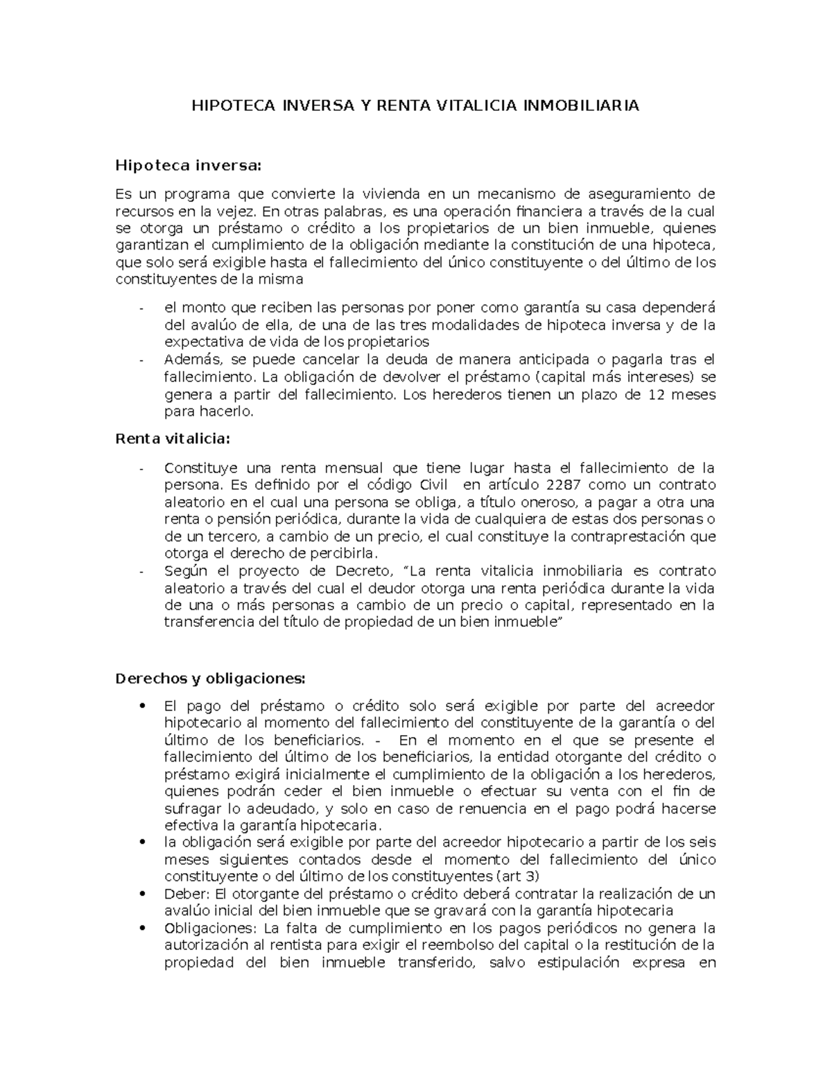 Hipoteca Inversa Y Renta Vitalicia Inmobiliaria - HIPOTECA INVERSA Y ...