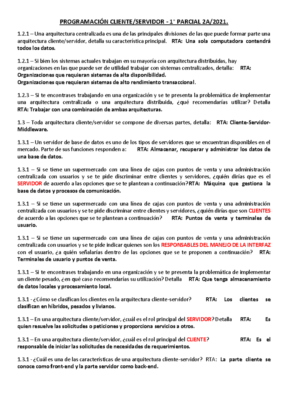 Preguntero Programacion Cliente-Servidor - 1er parcial 2A 2021 ...