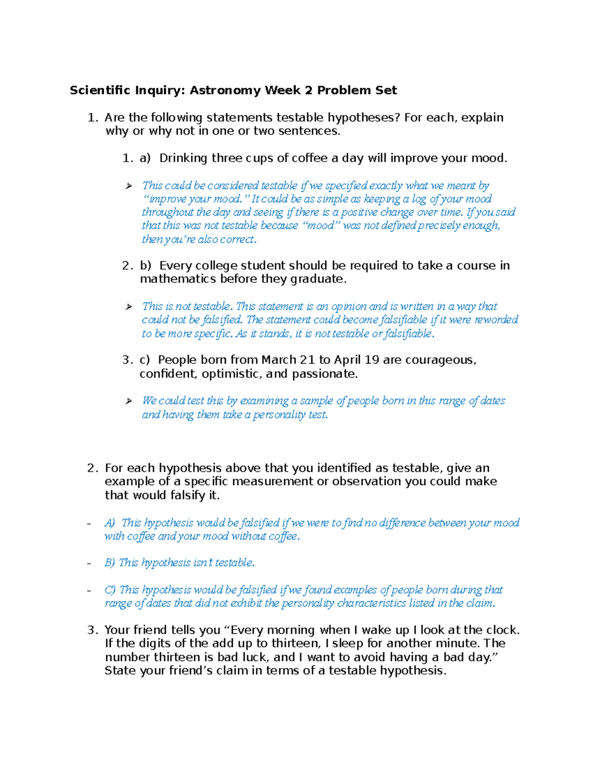 SCI-1000 (11) - Eric Raymer - Scientific Inquiry: Astronomy Week 2 ...