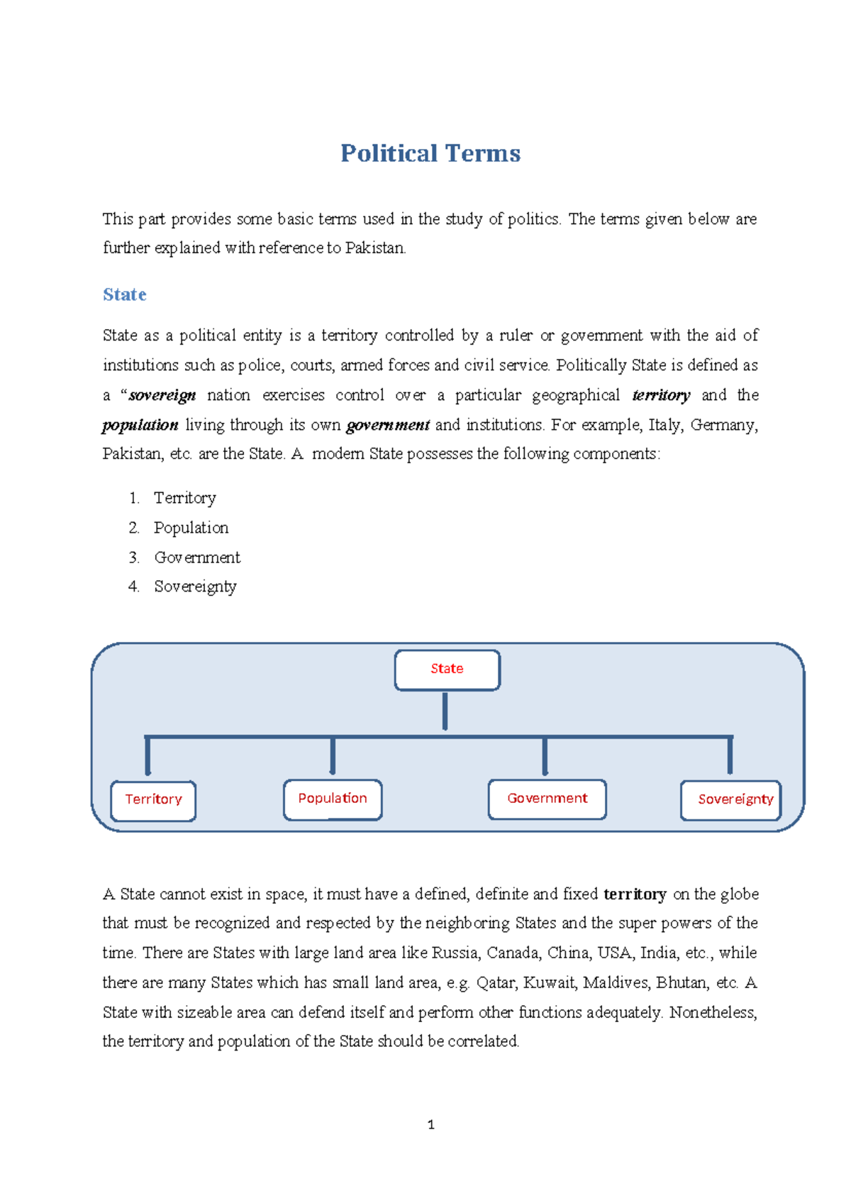 Notes - Costitutions - May 2024 - Political Terms This part provides ...