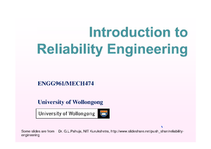Assignment 2 - Introduction to reliability and maintainability ...