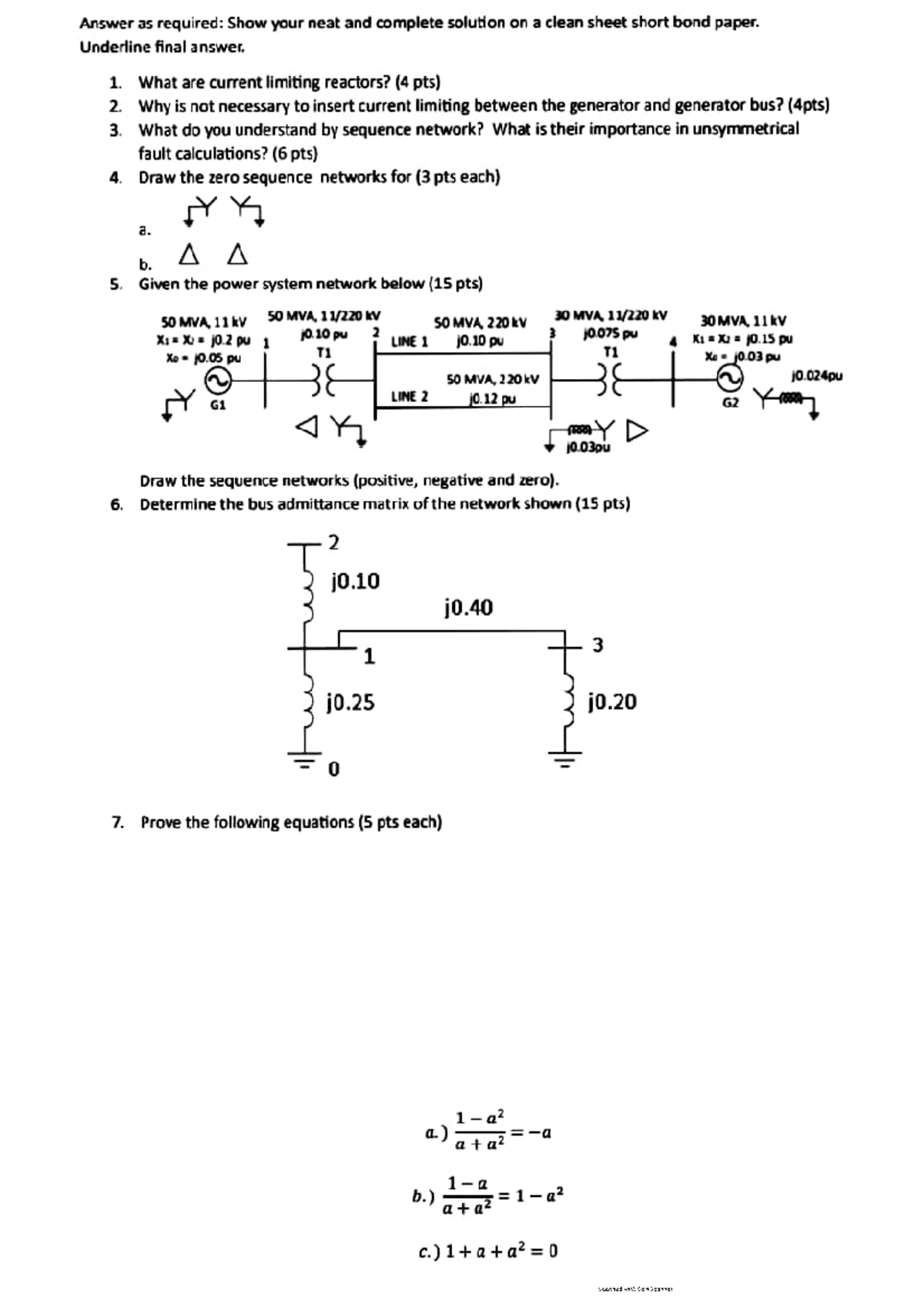 Advance Power System final exam - Bachelor of Science in Electrical Engineering - NVSU - Studocu
