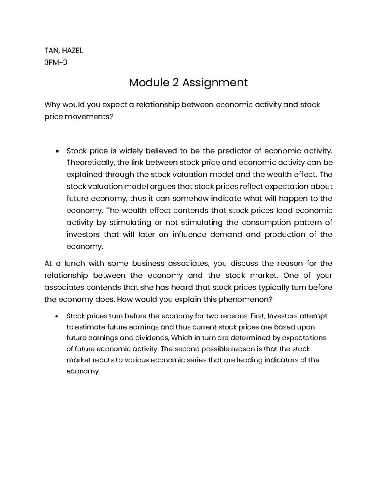 Module 2 Assignment TAN Hazel - TAN, HAZEL 3FM- Module 2 Assignment Why ...
