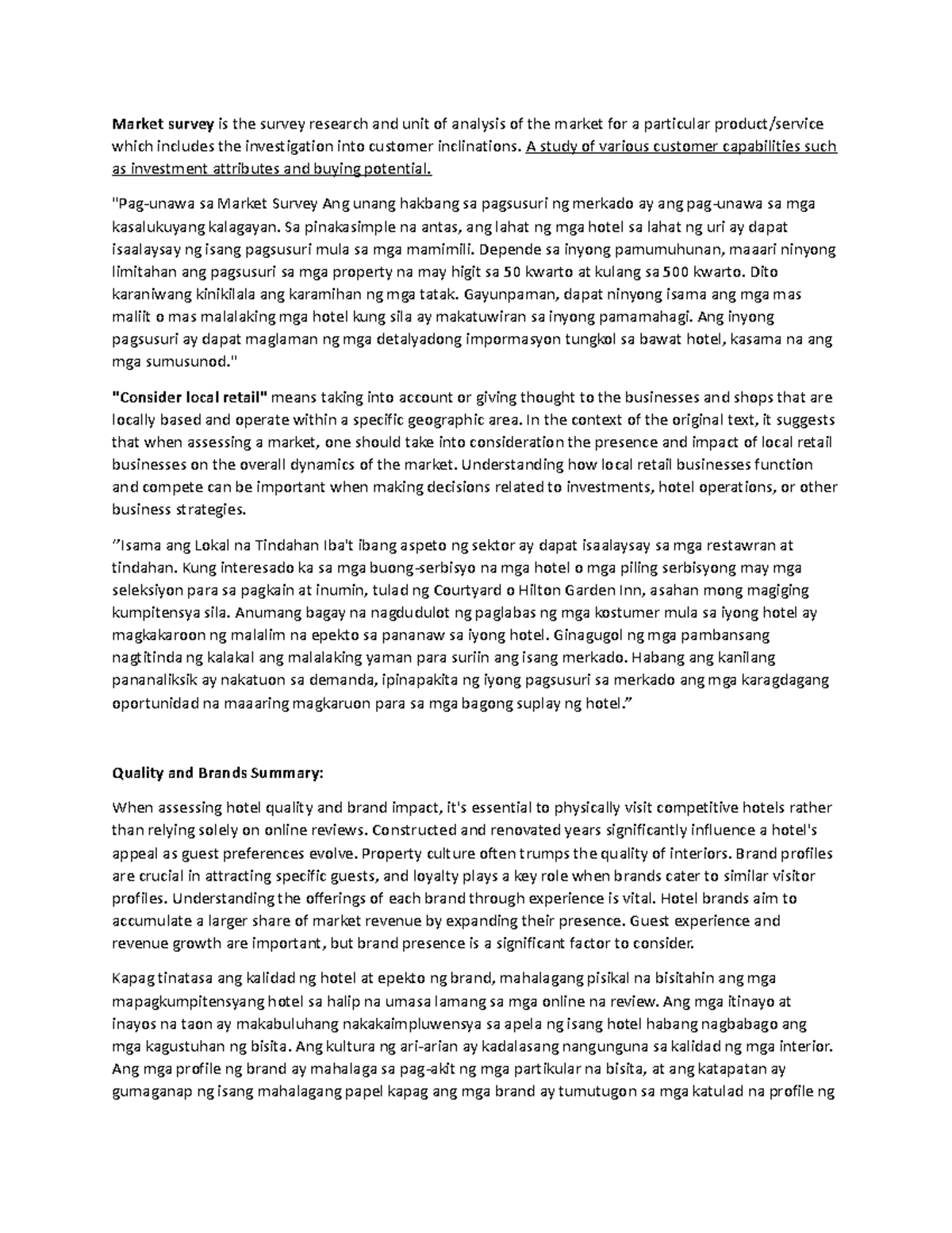 Report - etete ete eete - Market survey is the survey research and unit ...