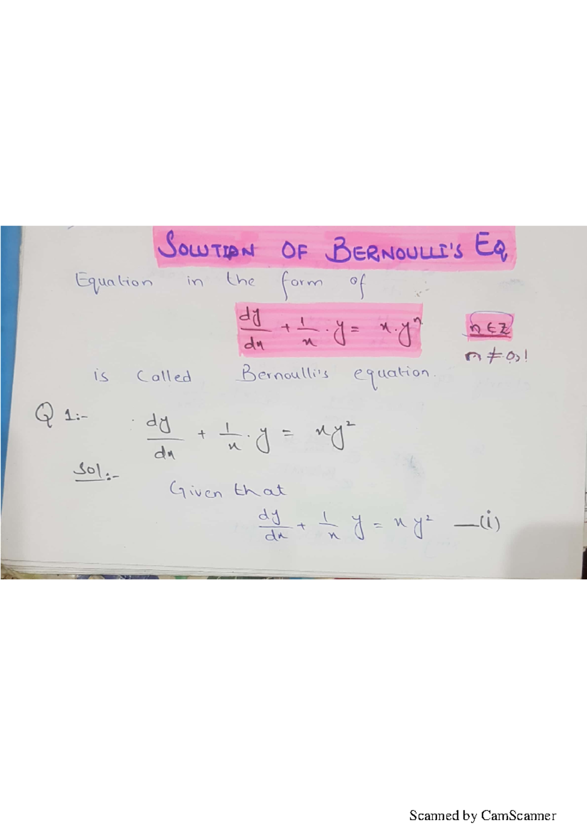 Lecture 6 - calcalus licture note - SOLUTION OF Eq Equation in the form ...