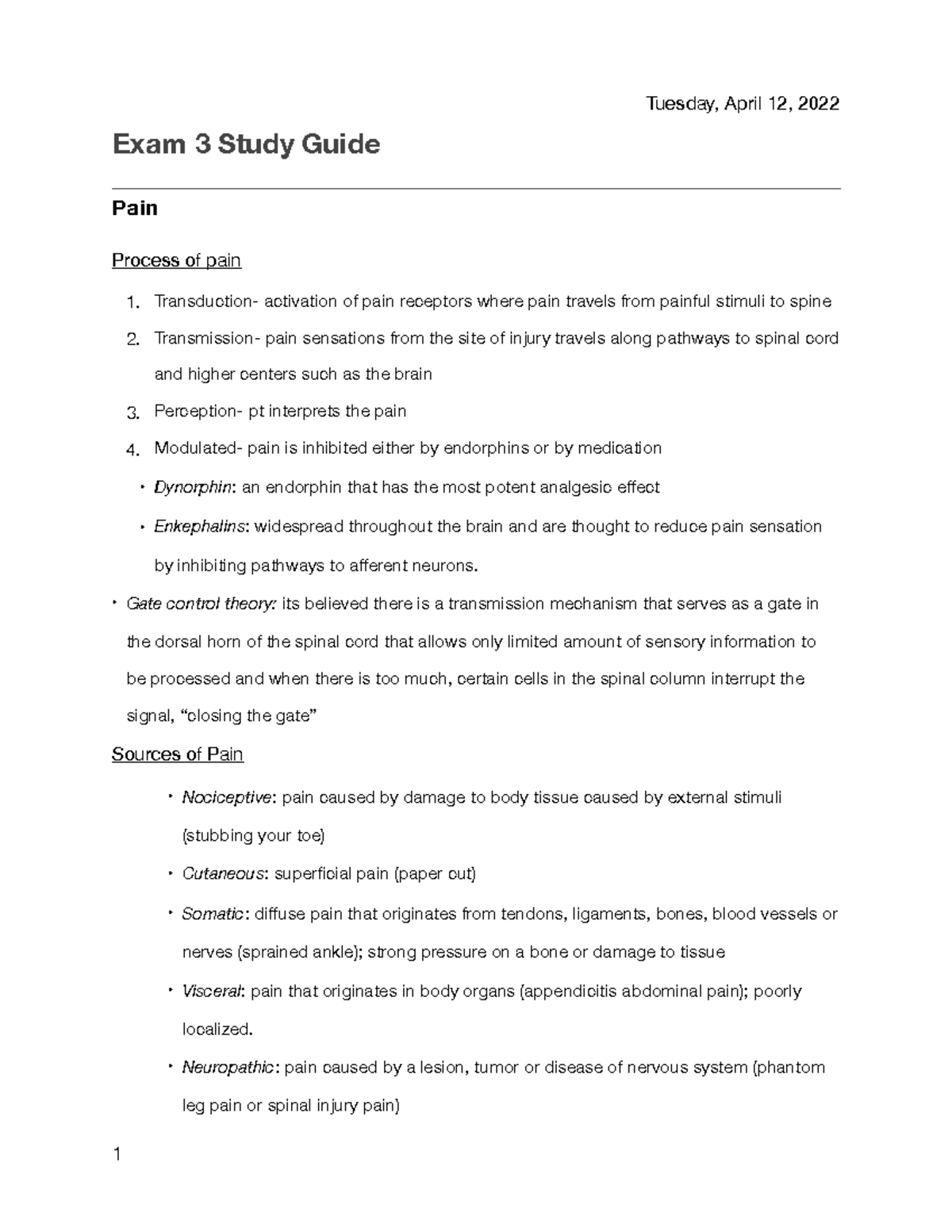 Exam 3 Study guide NP1 - I used this to review all of the things I ...