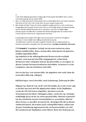 Sozialpsychologie - Zusammenfassung 2 - Reziproker Altruismus: Personen ...