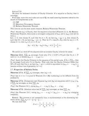 Math 3310 week2:7 - Math 3310 week2:7 - Lecture 2. The Algebraic and Order Limit Theorem ...