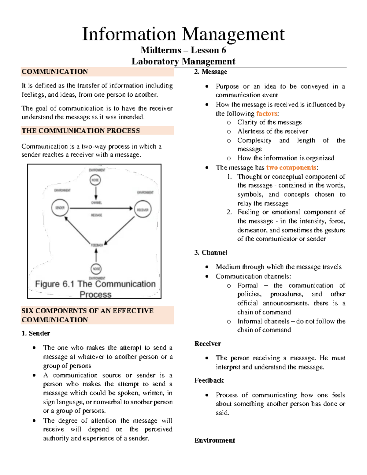 Labman Lesson 6 Information Management - Information Management ...