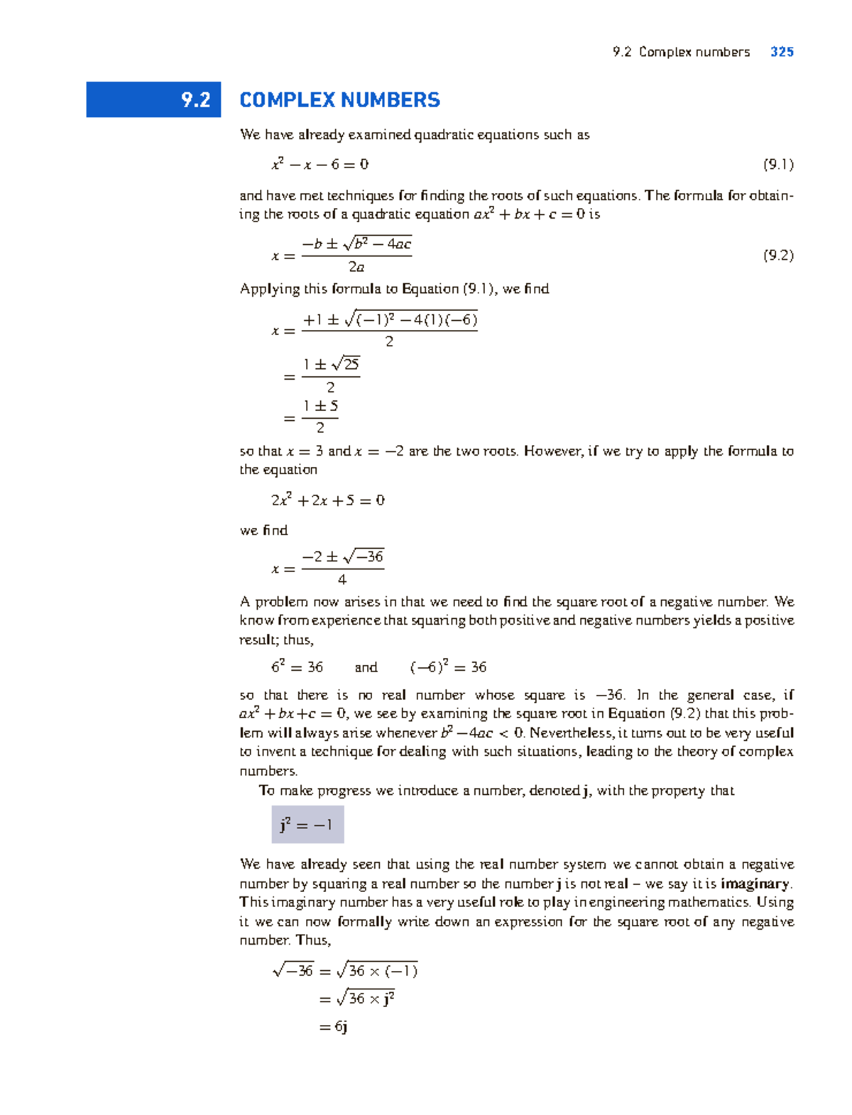 Engineering mathematics 5th 24 - 9 Complex numbers 325 9 COMPLEX ...