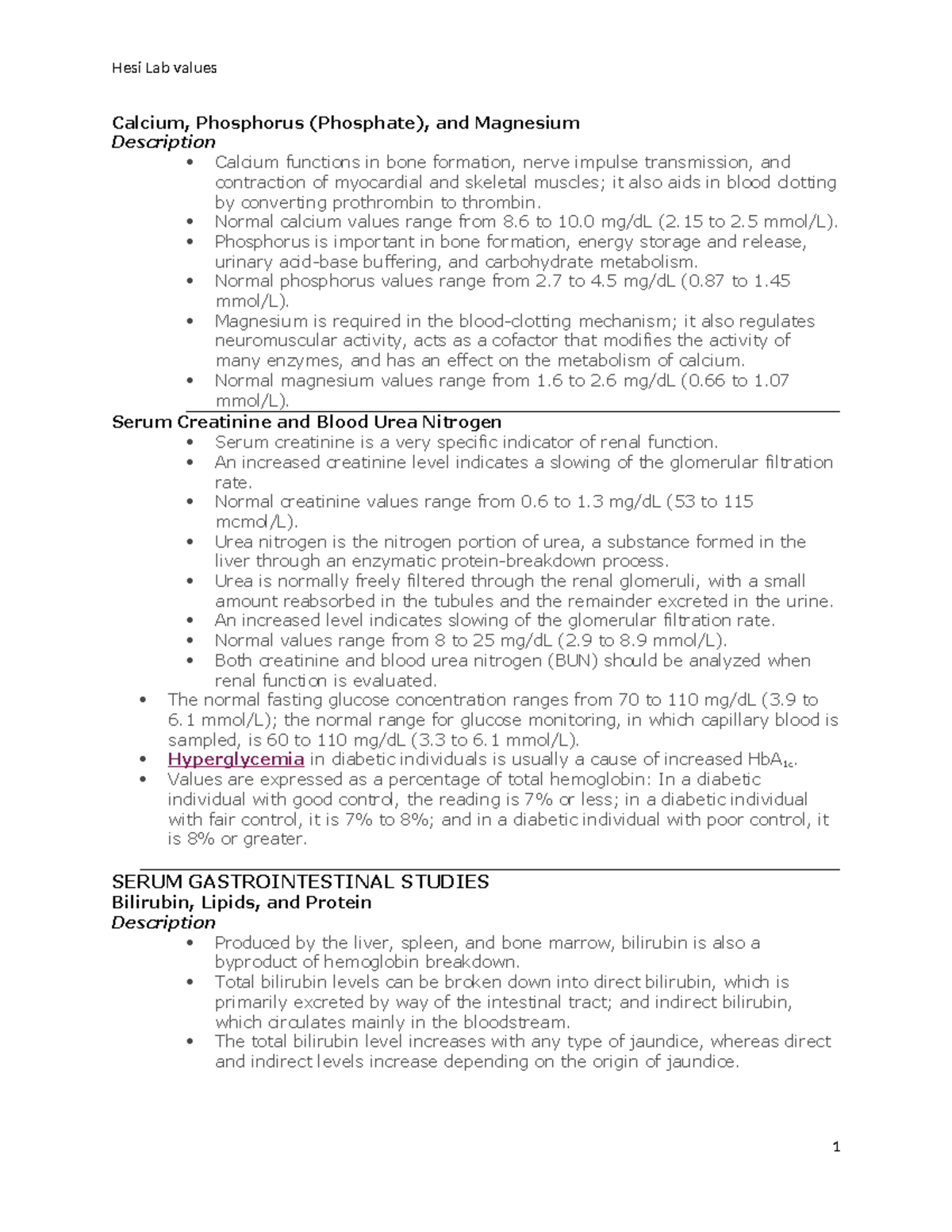 HESI Lab Values Overview for Nursing Students - Calcium, Phosphorus ...
