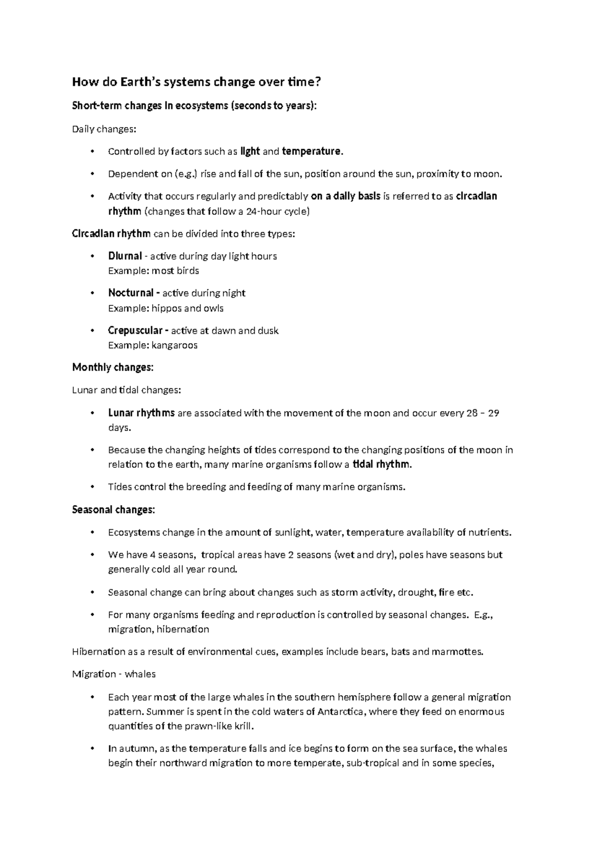 How do the earths ecosystems change over time - How do Earth’s systems ...