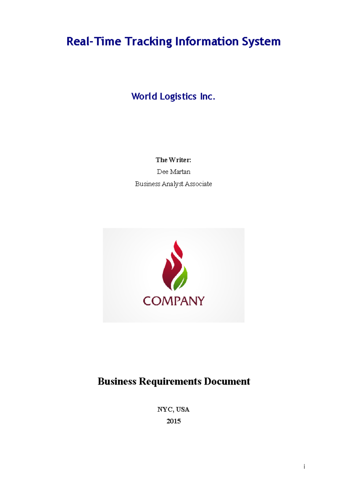 BRD New 1 - notes - Real-Time Tracking Information System World ...