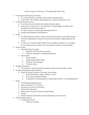 BIO 350 - Lisa Valin was my teacher. - Lecture 1, Week 1 1. Sexual ...