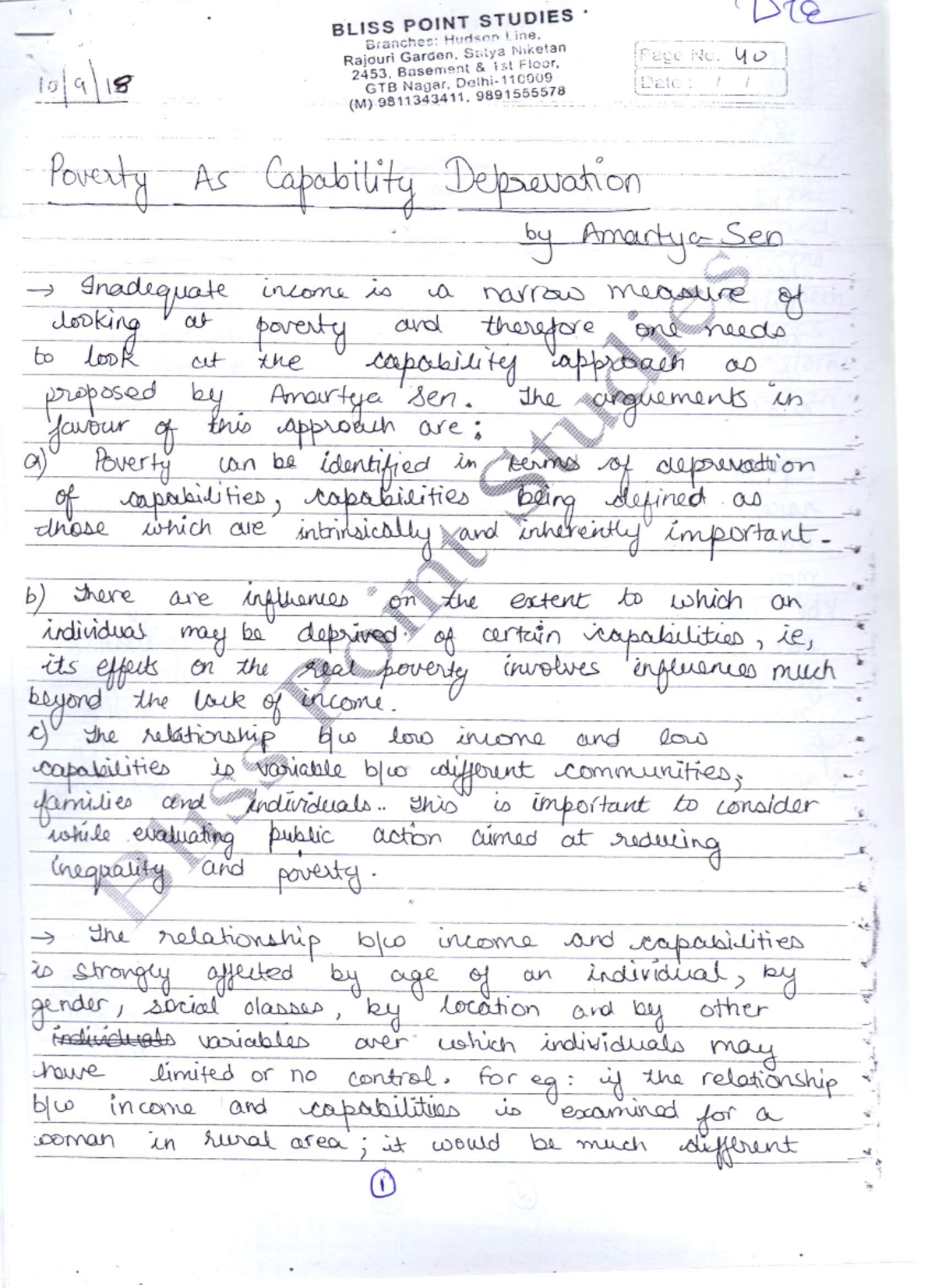 Inequality & Poverty A - Semester 5 Unit 3 development economics notes ...