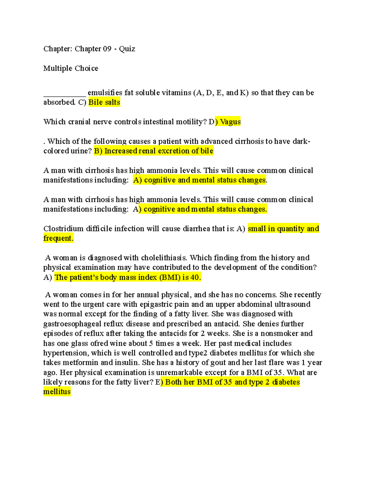 NUR 502 Test chapter 9 y 10 - Chapter: Chapter 09 - Quiz Multiple ...