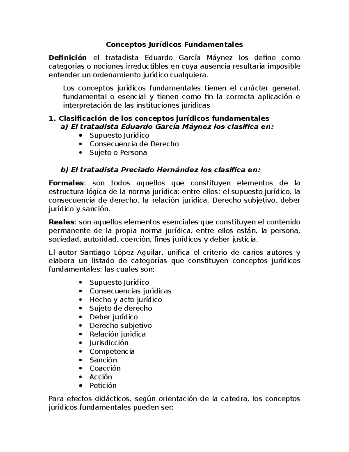 Resumen - Derecho - Conceptos Jurídicos Fundamentales Definición el ...