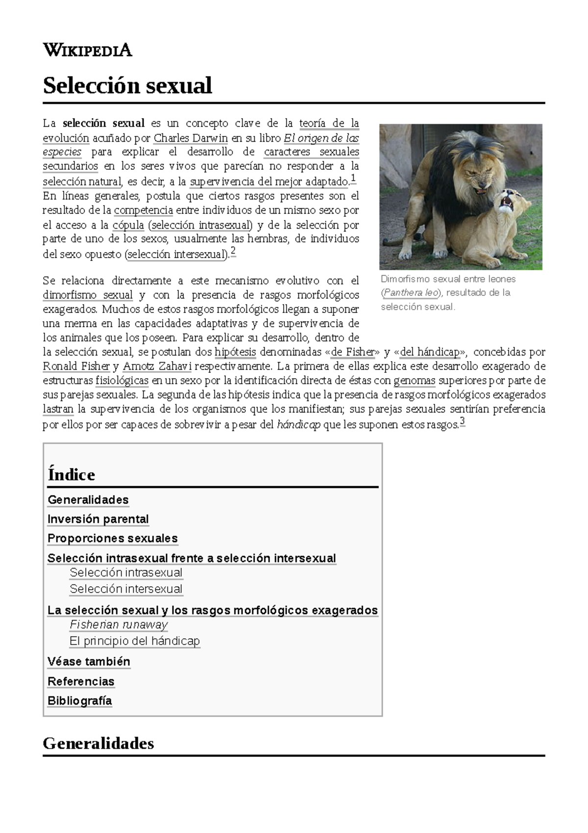 Selección sexual - excelente documento que te otorga conocimientos practicos para la asignatura ...