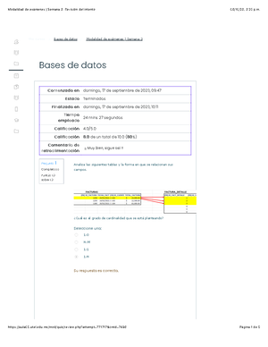 Modalidad de exámenes Semana 4 Revisión del intento - Sistemas operativos Pregunta 1 Completada ...