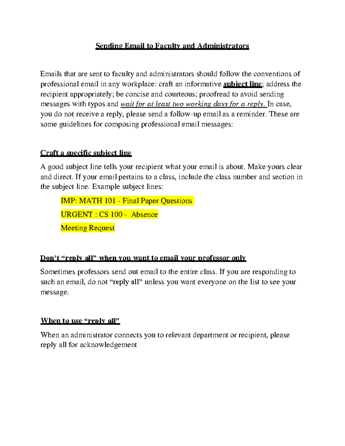 How to Write an Email[ Sbasse] - Sending Email to Faculty and ...