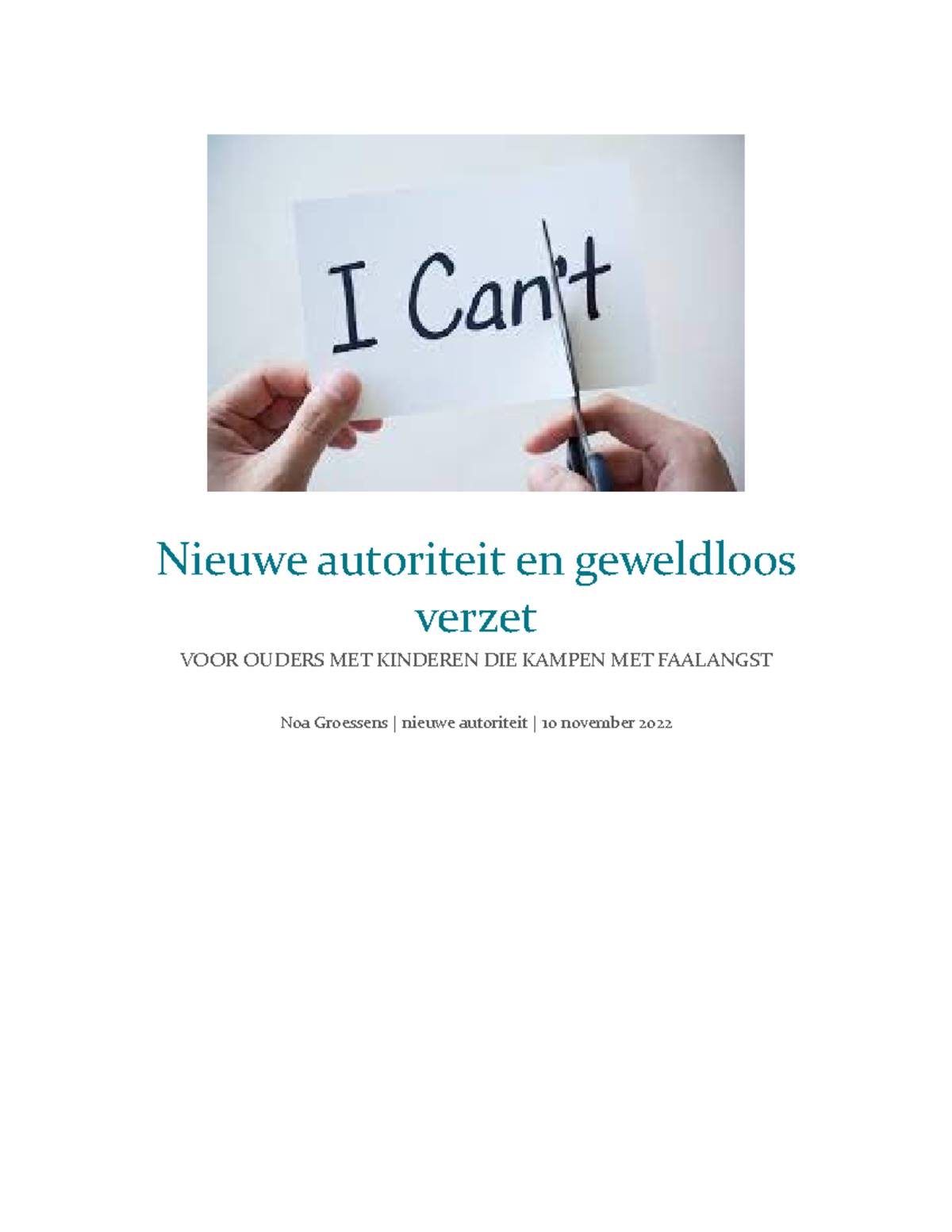 Nieuwe autoriteit en geweldloos verzet - Nieuwe autoriteit en ...
