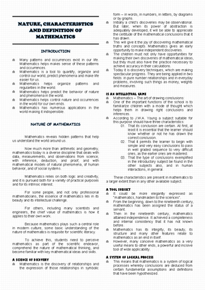 MMW Prelimss - set - MMW PRELIMS NOTES Why do we need to study ...