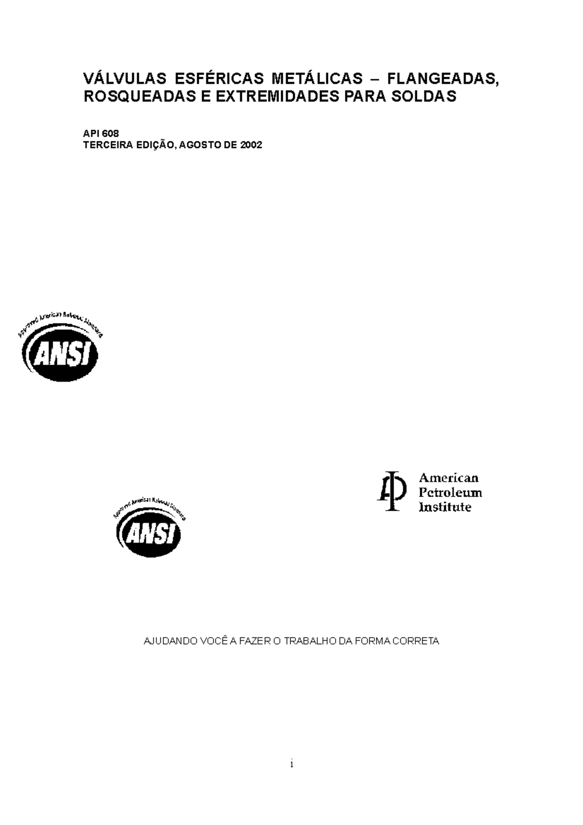 API 608 Valvulas Esfera Metalicas - 2002 - Portugues - VÁLVULAS ...