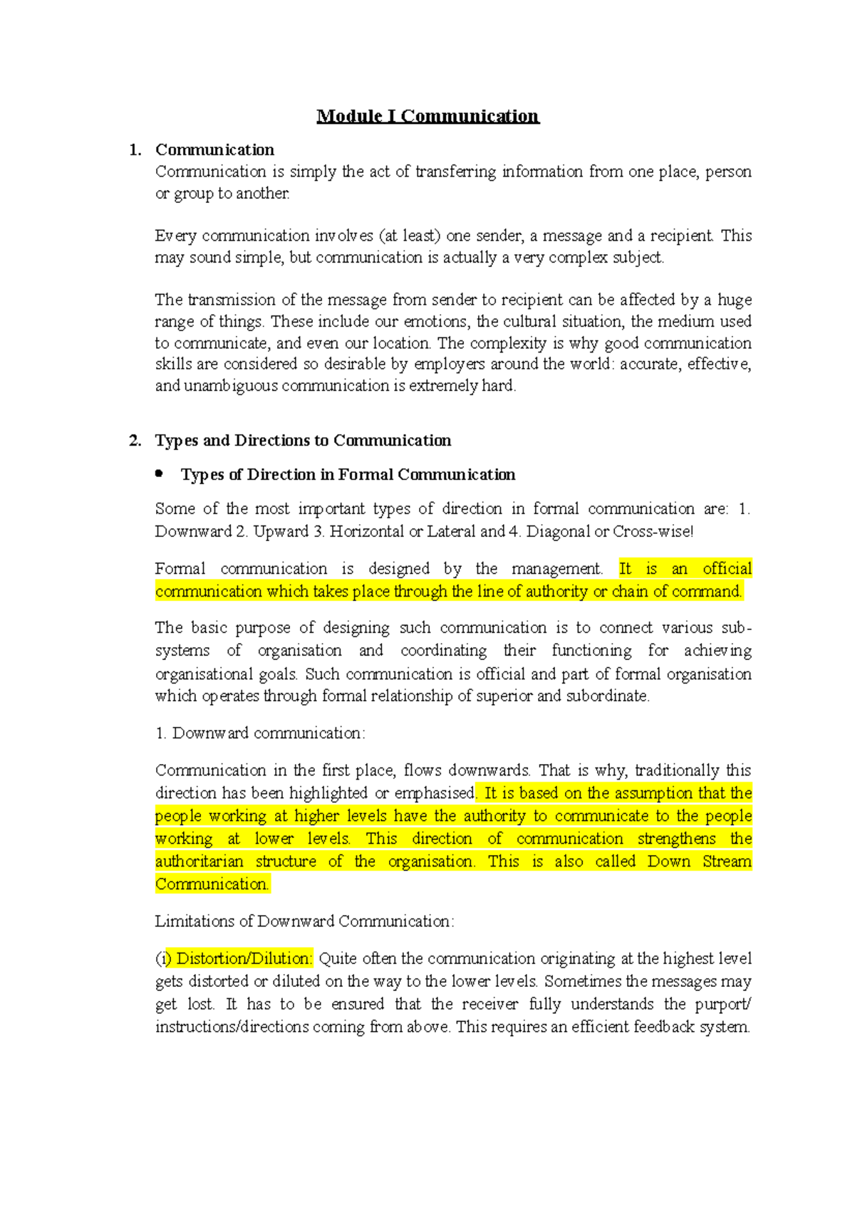 Module I Communication - Module I Communication Communication ...