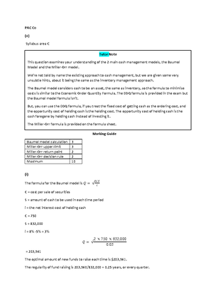 Got it pass help sheet f9 acca - Financial Management Explanation of ...