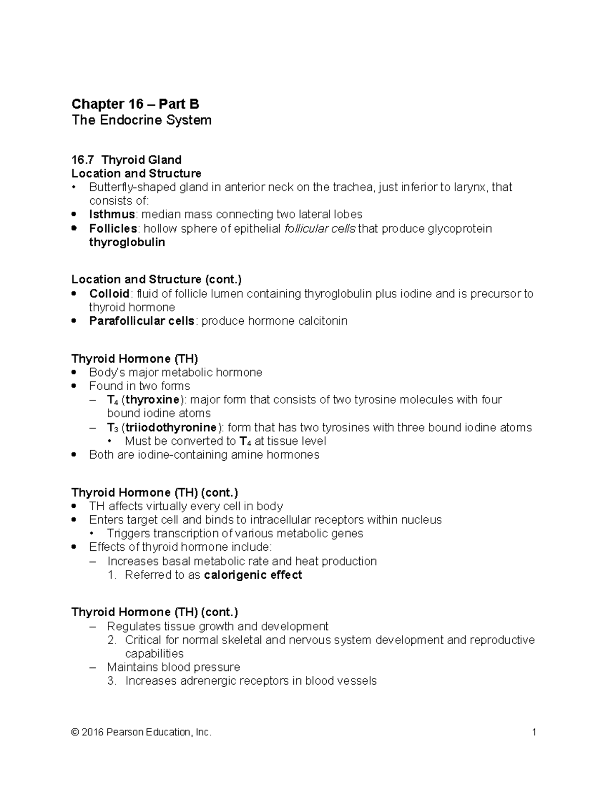 Ch 16 lecture presentation b - Chapter 16 – Part B The Endocrine System ...