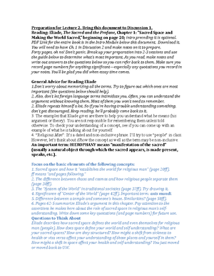 Lecture 3 Preparation - Lecture 3 Preparation Assignment: Sacred Time ...