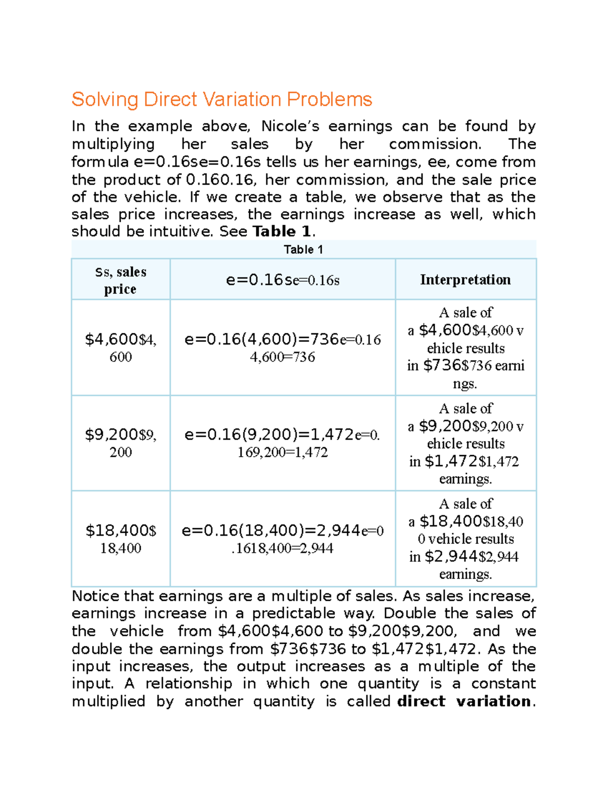 7-1 Reading and Participation Activities Modeling Using Variation ...