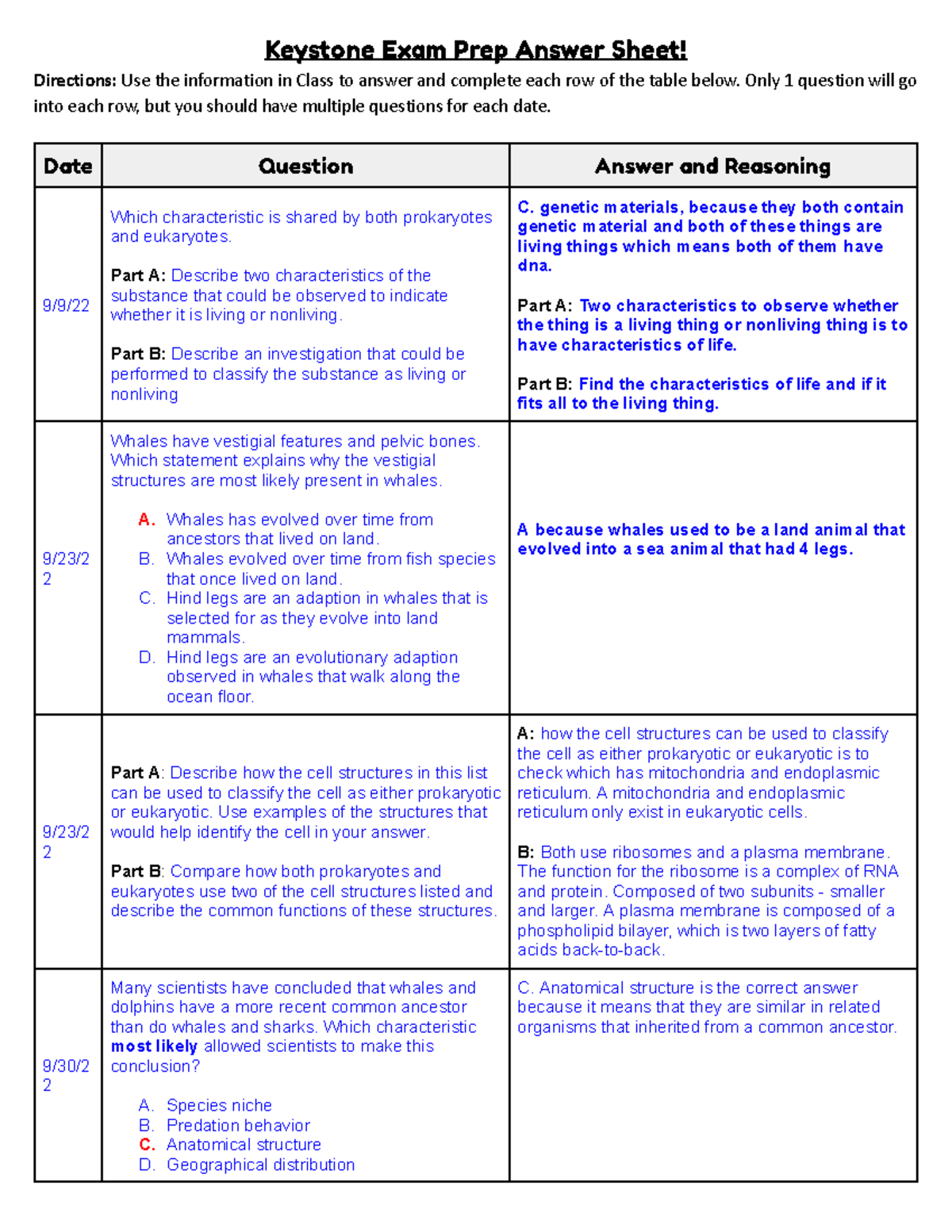Keystone Prep Answer Sheet - 4967284 - Keystone Exam Prep Answer Sheet ...