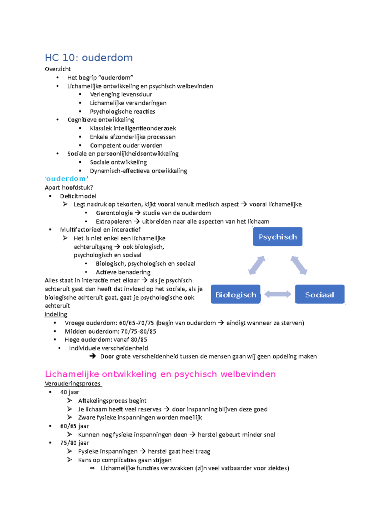 HC 10 ouderdom - HC 10: ouderdom Overzicht - Het begrip “ouderdom ...