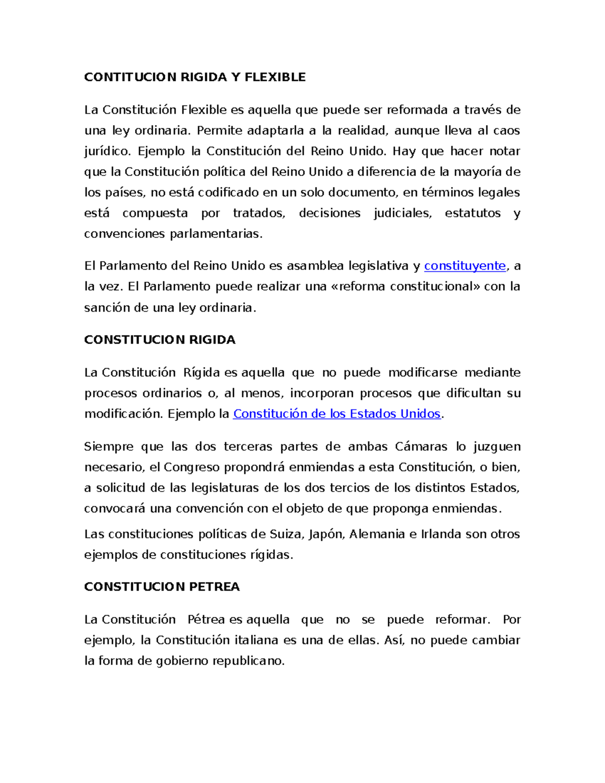 Contitucion Rigida Y Flexible - CONTITUCION RIGIDA Y FLEXIBLE La ...