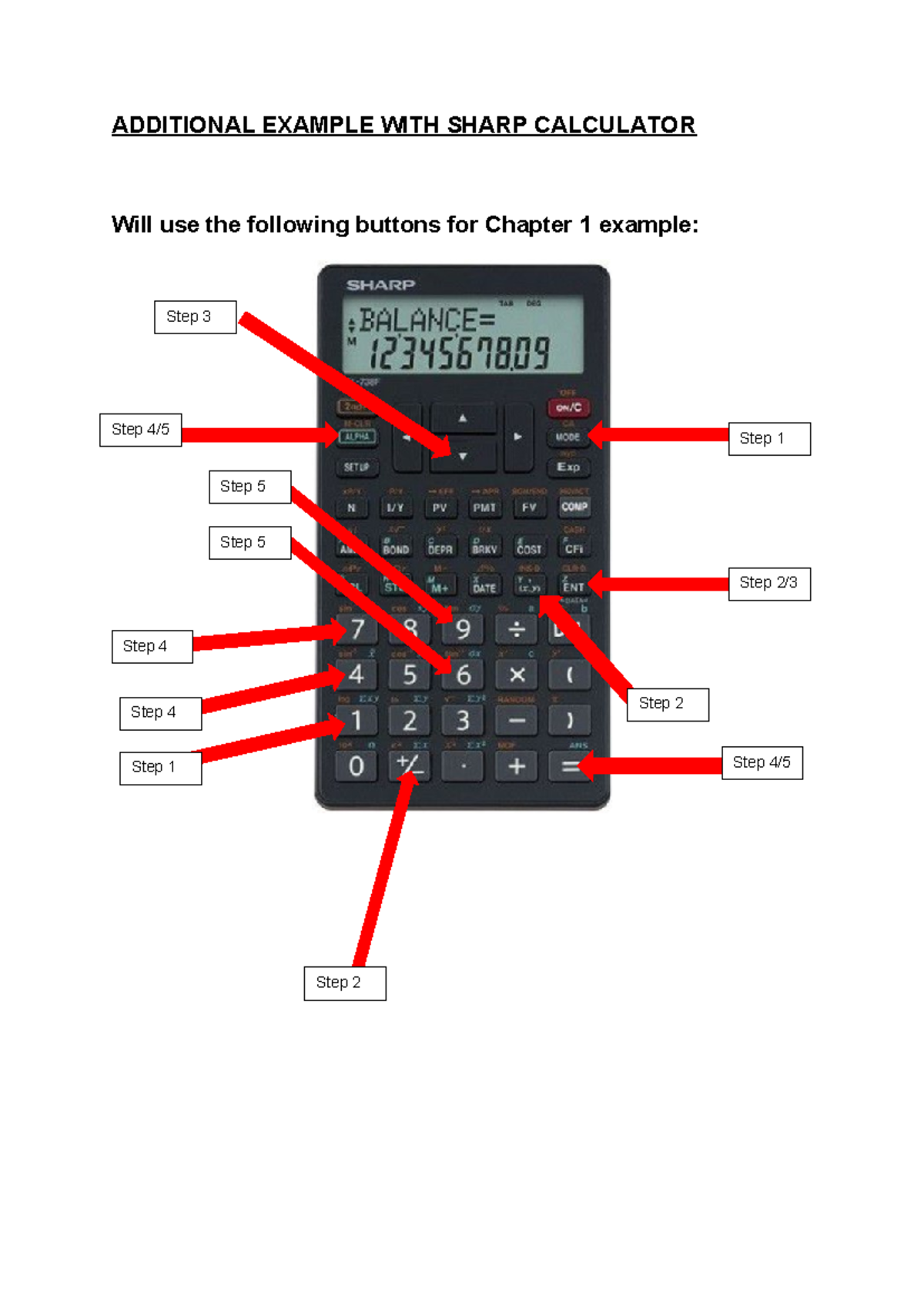 Ekrp sharp calculator example - EKRP 211 - ADDITIONAL EXAMPLE WITH ...