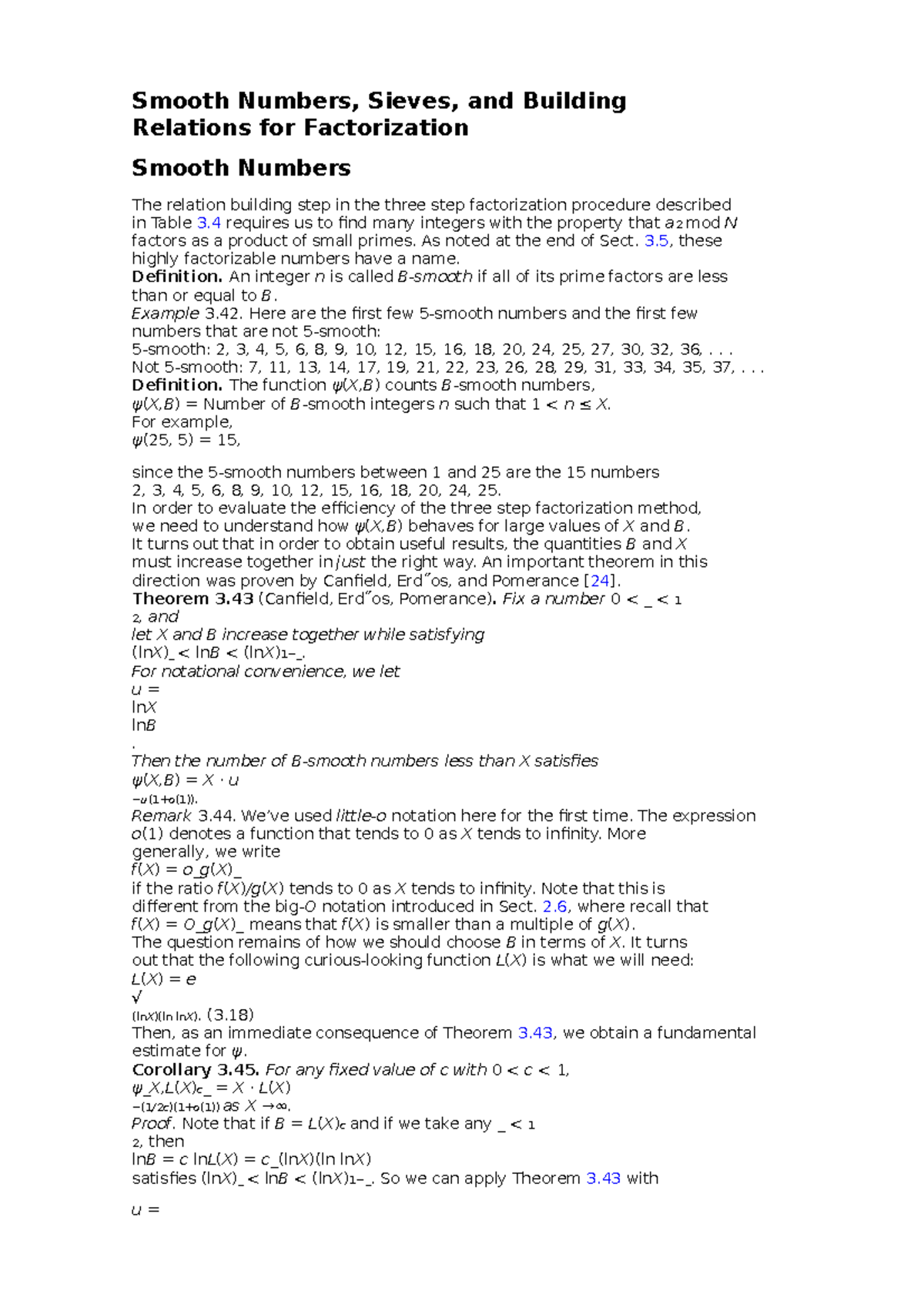 Smooth Numbers, Sieves, and Building - Smooth Numbers, Sieves, and ...