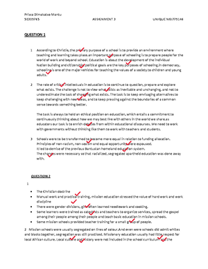 DVA1501 Assignment 1 - ACE - Cover Page: [Insert Title of Essay ...