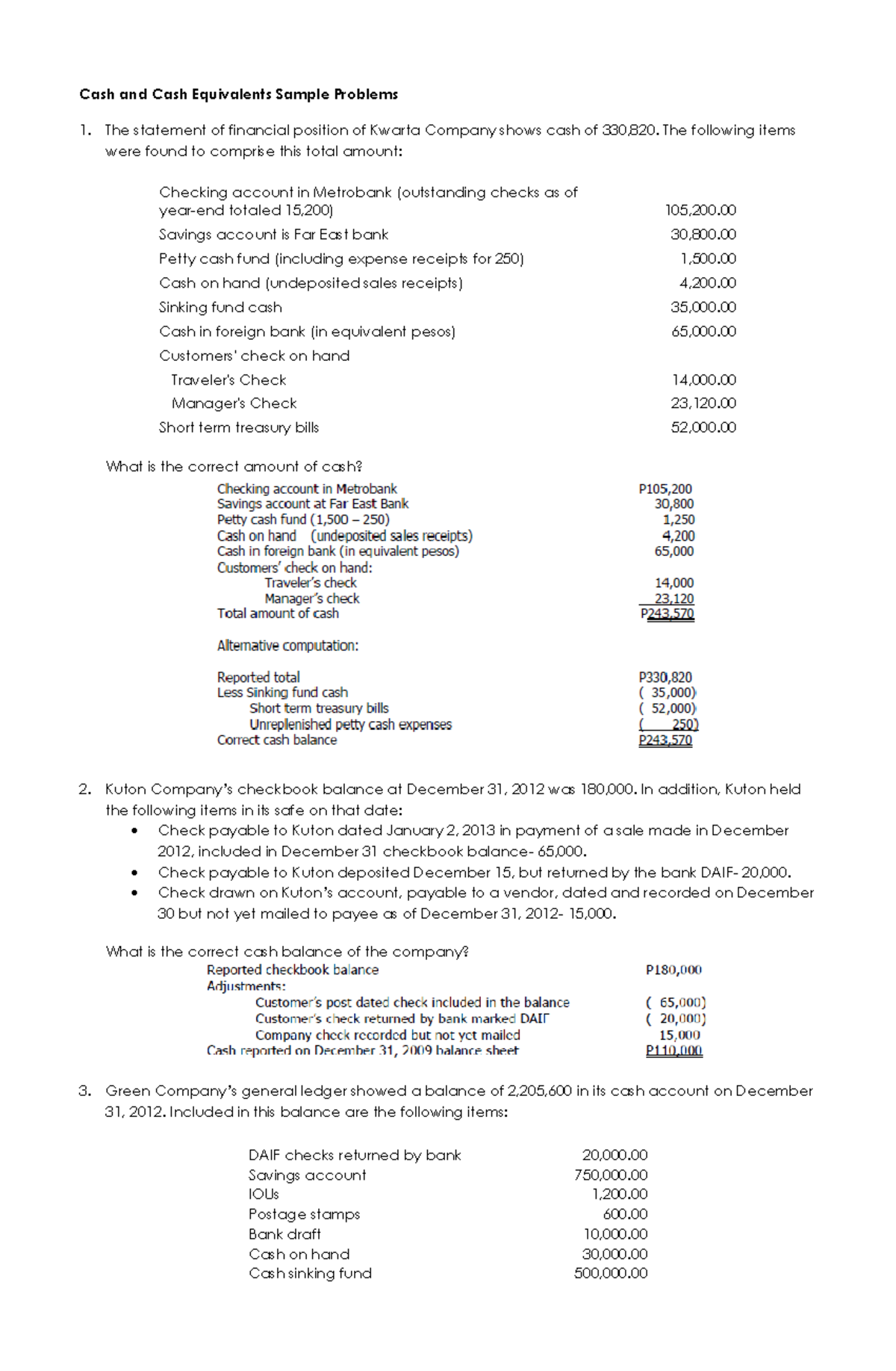Cash and Cash Equiv - KINDLY SPREAD AND HELP EACH OTHER - Cash and Cash ...